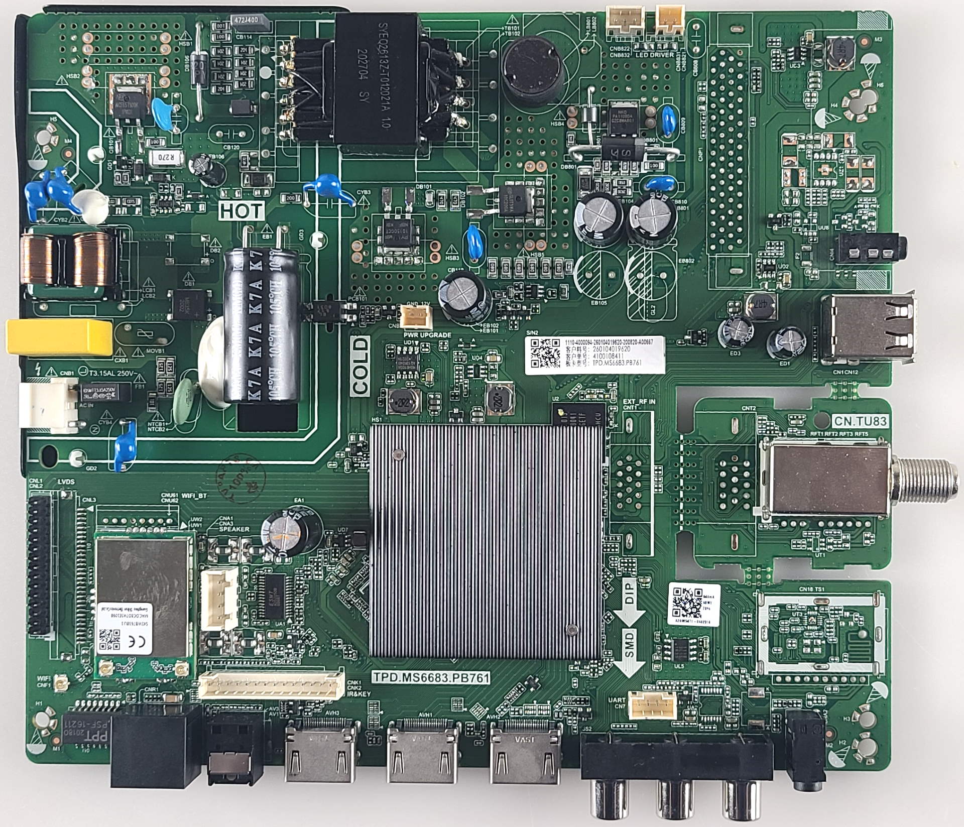 TVParts.ca - RCA TPD.MS6683.PB761 Main Board / Power Supply Unit for ...